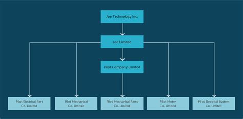 This Diagram Template Shows The Holding Company Structure With Business