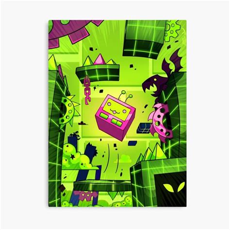 Geometry Dash Cube Poster Geometry Dash Merch