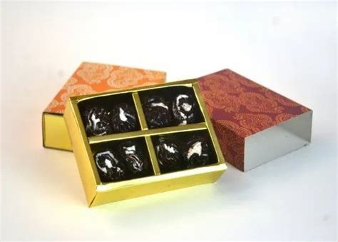 Cardboard Rectangle 4 Cavity Chocolet Box For T And Crafts Box Capacity 1 5 Kg At Rs 12