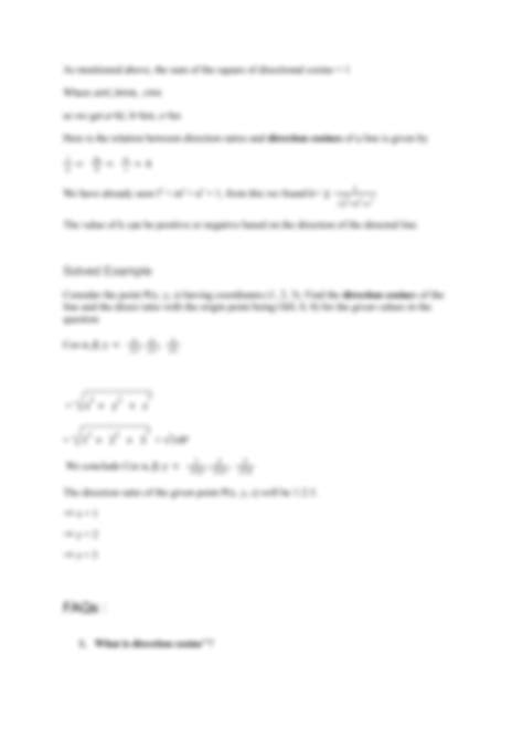 Solution Maths Direction Cosine Of Line Joining Two Given Points