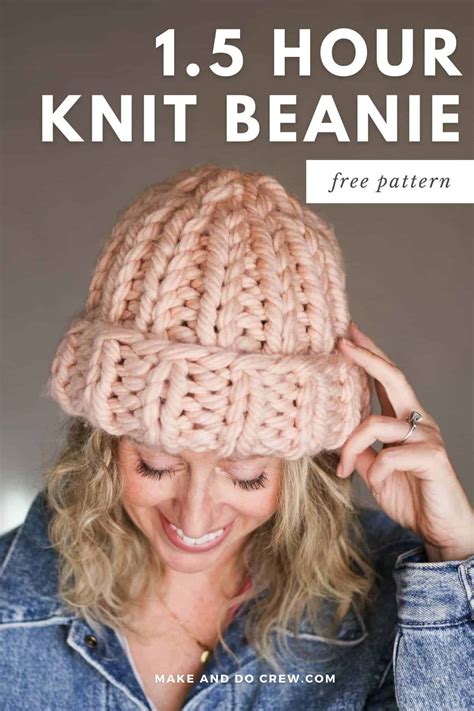1 5 Hour Free Chunky Hat Knitting Pattern