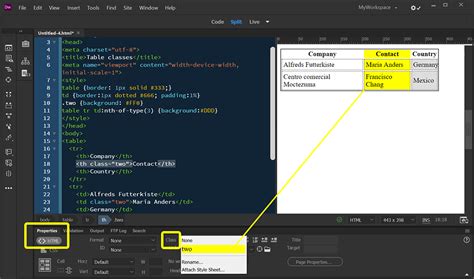 How Do You Apply Css To An Column In An Html Table Adobe Product