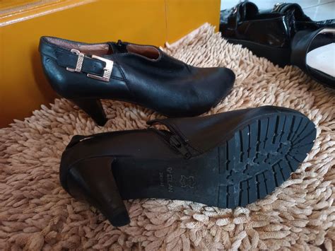 Eblan Leather High Heels Womens Fashion Footwear Heels On Carousell