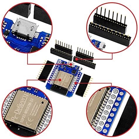 Azdelivery D1 Mini Nodemcu Esp32 Esp Wroom 32 Wlan Wifi Bluetooth Iot