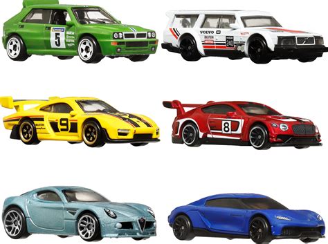 Hot Wheels 164 Scale Die Cast Toy Cars Set Of 6 Euro Style Vehicles