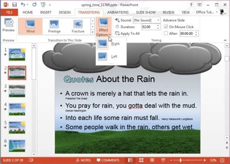 How To Apply The Wind Effect In Powerpoint Presentations