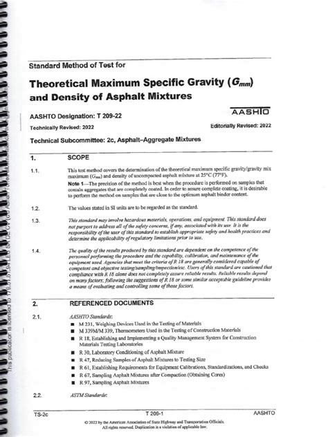 Aashto T209 22 Pdf