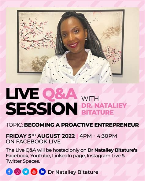 Dr Nataliey Bitature On Linkedin Proactivity Entrepreneurs Mindset