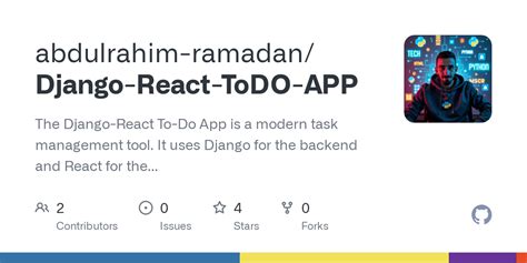 Github Abdulrahim Ramadandjango React Todo App The Django React To