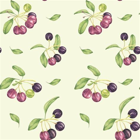 Premium Photo Seamless Pattern With Maqui Berries