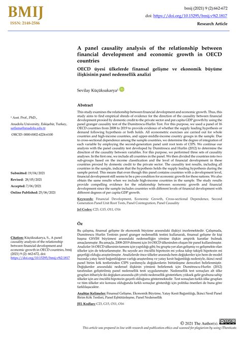 Pdf A Panel Causality Analysis Of The Relationship Between Financial