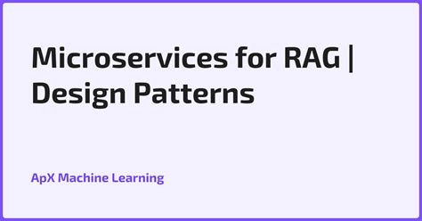 microservices for rag design patterns