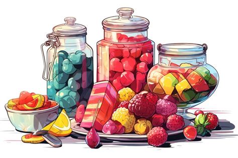 Premium Ai Image Candy Jars Clip Art