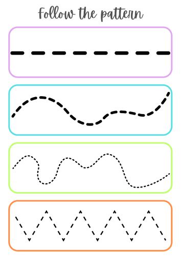 Pre Writing Patterns Teaching Resources