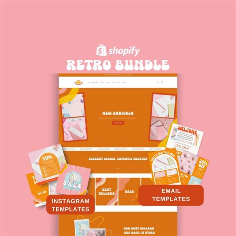 Shopify Theme Kit Retro Aesthetic Website Design Email Marketing