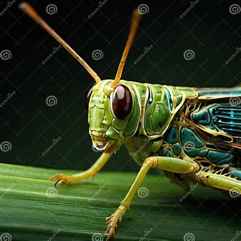 Grasshopper Of Grass Generative Ai Stock Illustration Illustration