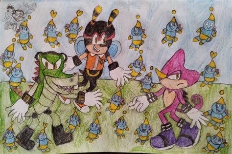 Espio Vector And Charmy With Chaos By Mariana17867 On Deviantart