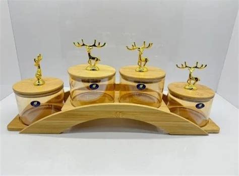 Glass Candy Jar Set For Dry Fruits Storage 500 Ml At ₹ 999piece In Firozabad