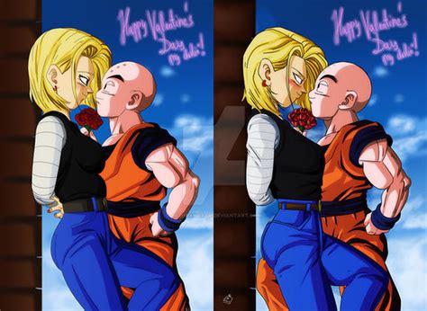 Dbz Valentinesday Krillin Android 18 V1 V2 By Joshdancato On Deviantart