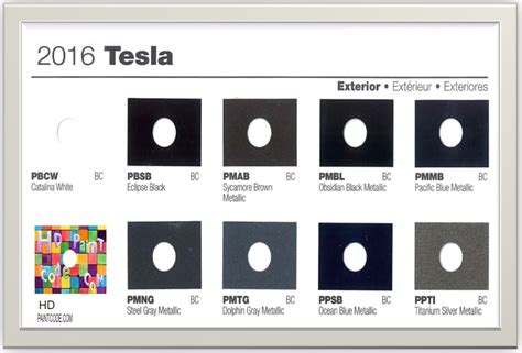 Tesla Color Guide