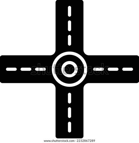 Road Intersection Vector Icon Can Be Stock Vector Royalty Free 2232867289 Shutterstock