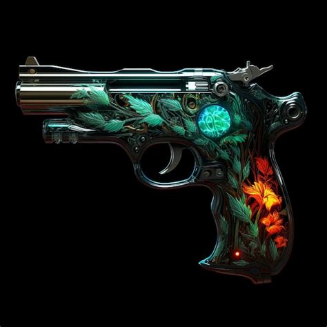 Premium Photo Fiery Electric Lightning Gun A Hyperdetailed Fantasy Weapon With A Marbled