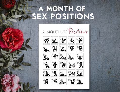 30 Sex Positions Sex Challenge Sex Calendar Month Of Sex Etsy