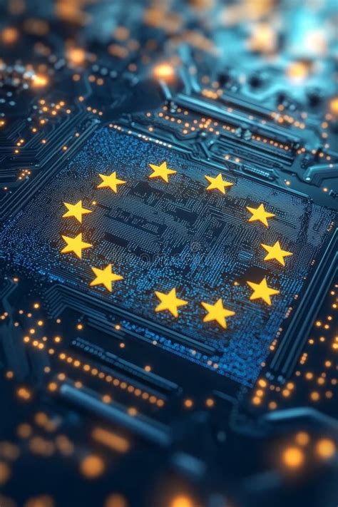 Digital Europe Glowing Constellation Network Symbolizes Eu Connectivity And Data Integration