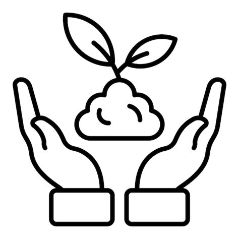Premium Vector A Cloud With A Green Leaf On It And A Hand Pointing To
