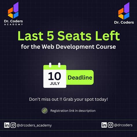 Dr Coders Academy On Linkedin Techtraining Limitedseats