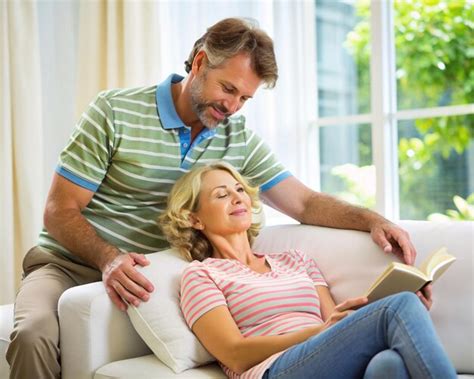 The Husband Helps His Wife To Give Her Some Rest Premium Ai Generated