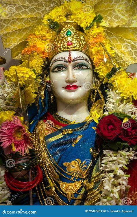 A Beautiful Idol Of Maa Durga Editorial Photo