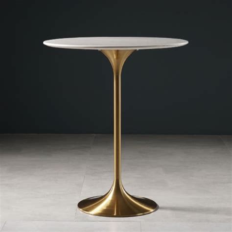 Ibt 817 Gold Stainless Steel Tulip Base High Table Sendy Furniture