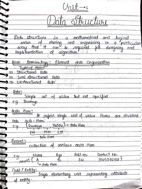 Data Structure Unit 1 Pdf