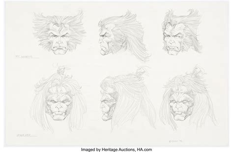 Bart Sears Wolverine And Omega Red Headshot Reference Lot 47198 Heritage Auctions