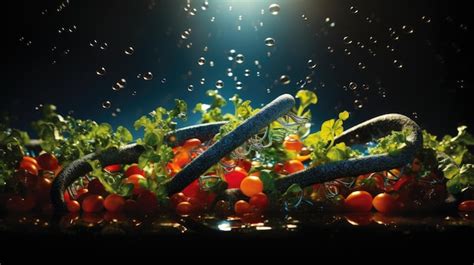 Genetic Modification Advancements Biology Repeating Pattern Premium