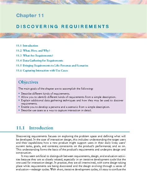 Chapter 11 Discovering Requirements In Interaction Design Cs101