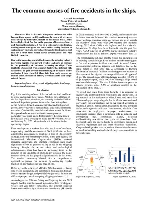 Pdf The Common Causes Of Fire Accidents In The Ships