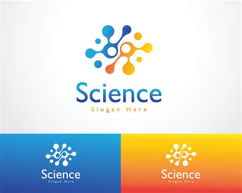 Science Logo Creative Molecule Lab Design Connect Network Innovation
