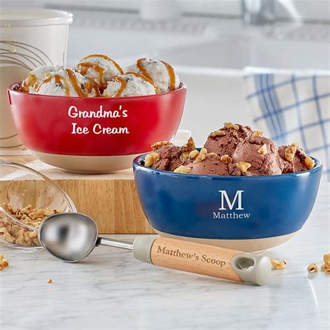 Delightful Ice Cream Personalized Set With Bowl At