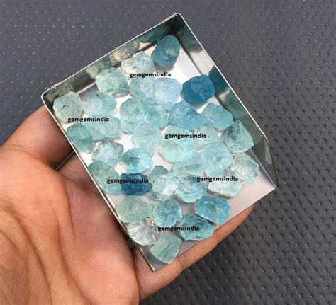 20 Pieces Natural Blue Aquamarine Raw Size 1214 Mm Aquamarine Rough