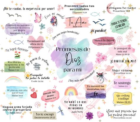Promesas De Dios Tumbler Wrap Bible Verses Inspirational Png 20oz
