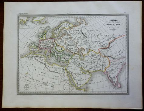 9th Century Europe Charlemagne Abbasids Byzantines Khazars 1850 Bellier