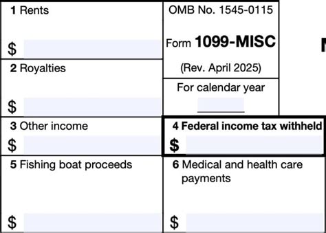 Irs Form 1099 Misc Instructions Miscellaneous Information