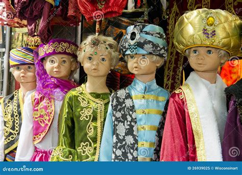 Colorful Middle East Sultan Or Sheik Costumes Stock Image Image Of