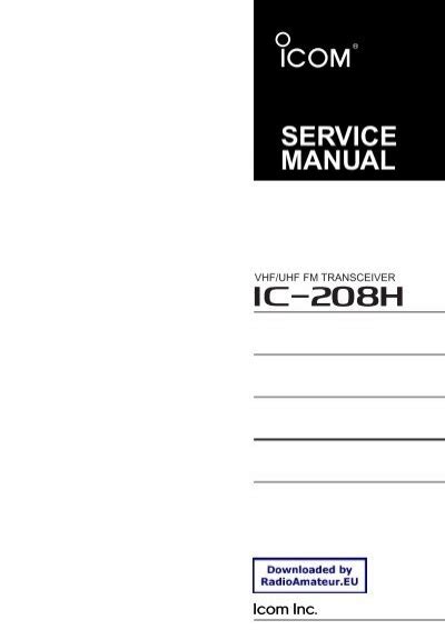 Icom Ic 208h Service Manual