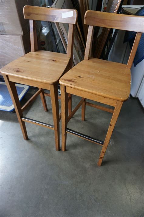Pair Of Pine Bar Stools
