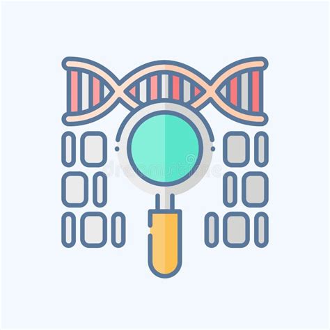 Icon Genetic Code Related To Biochemistry Symbol Doodle Style Simple Design Editable Stock