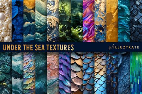 Under The Sea Digital Textures Ocean Graphic By Illuztrate · Creative