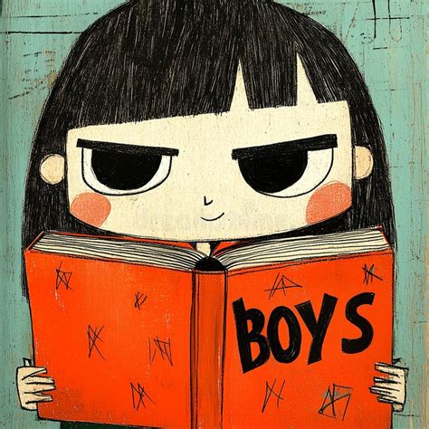 A Sneaky Girl Reading About Boys Secrets And Plotting Something